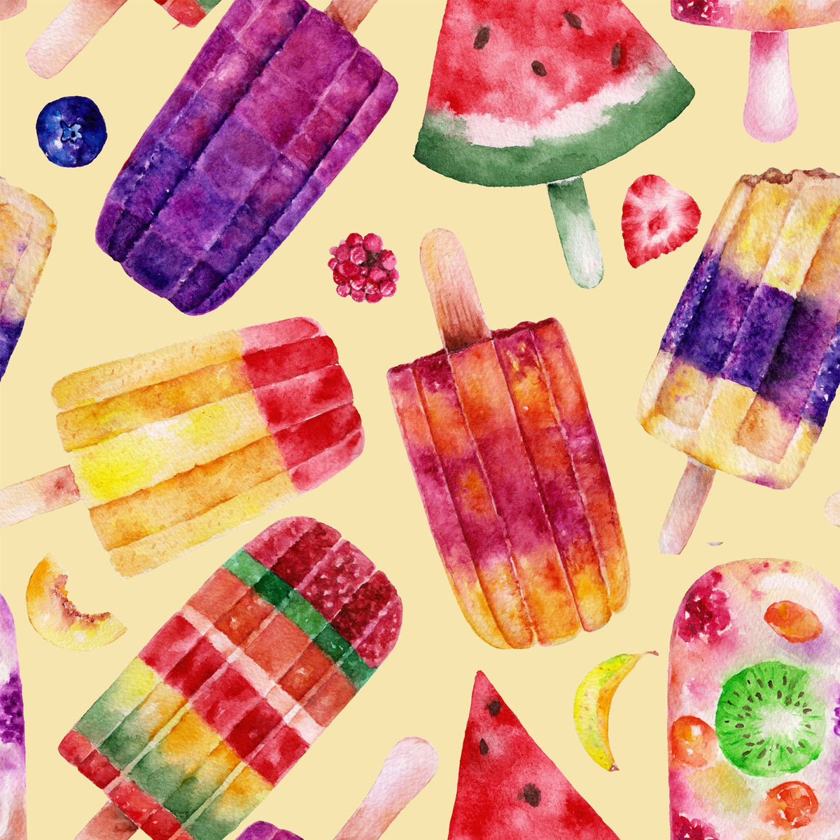 FF1039 Ice Lollies Cream - Digital Print 100% Quilting Cotton – Fabric ...