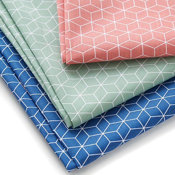 FF3000 - Kub Geometric Cubes 100% Cotton Fabric 63"/160cm – Fabric Freedom